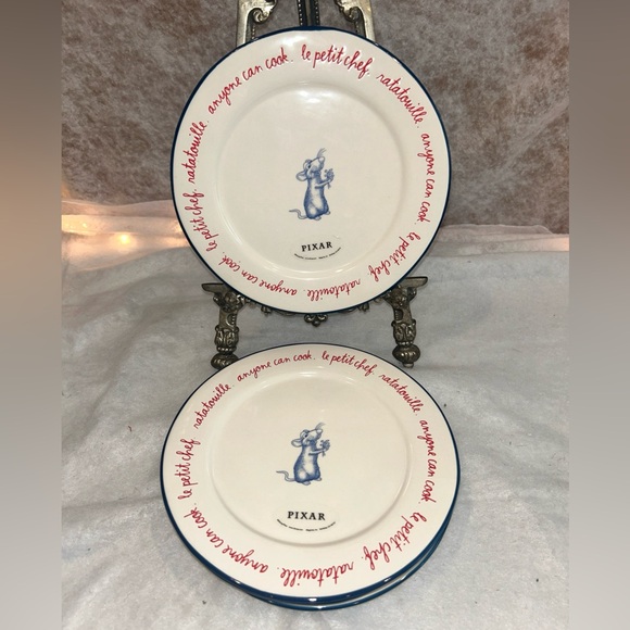 Disney | Dining | Rae Dunn Set4 Pixar Ratatouille Remy Ceramic Dessert ...